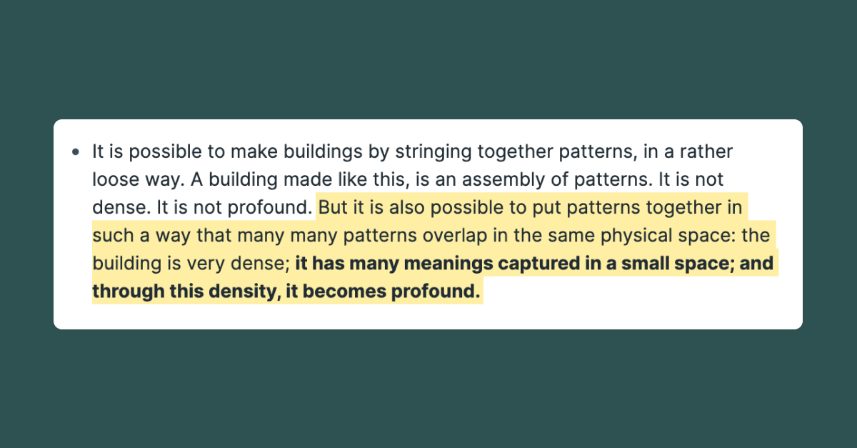 Reading note: A Pattern Language — Emmanuel Quartey
